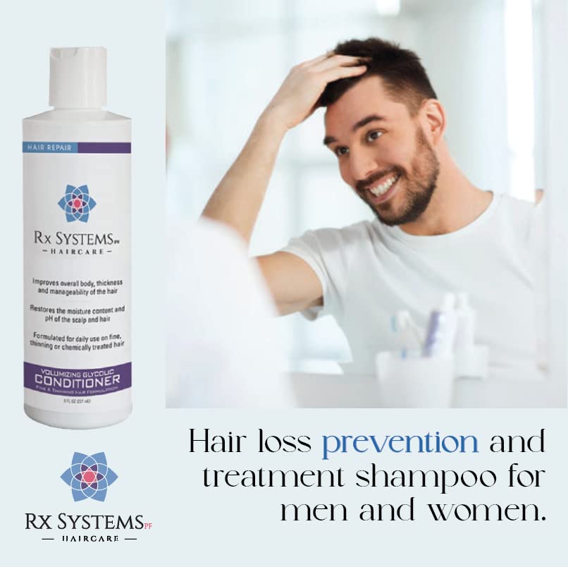 Rx Systems Pharmacy Grade Hair Growth Conditioner For Men And Women From Stops Thinning While Strengthening Vitality and Thickening Hair | pH Balanced | Treats Hair Loss