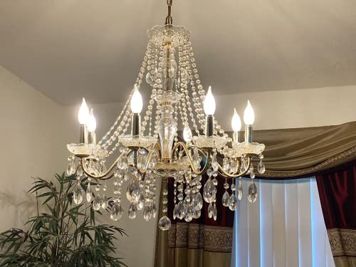 AMDTU E12 60 Watt Equivalent Frosted LED Candelabra Bulb Candle CA10 Chandelier Light Dimmable Small Base, Ideal for Dining Rooms, Living Rooms, and Porch, Long-Lasting Light for Cozy Indoor Settings