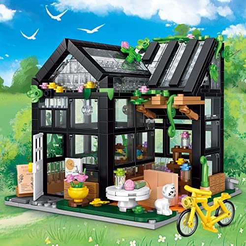 Mesiondy Flower House Building Set, Compatible with Lego Flower Friends House, Create a Warm and Beautiful Environment, Gift for Girls 6-12(567 Pcs)