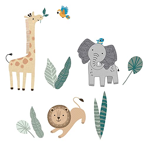 Lambs & Ivy Jungle Friends 5-Piece Safari Animals Nursery Baby Crib Bedding Set