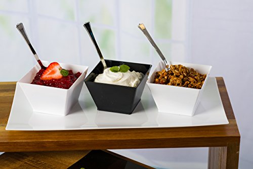 Lillian Tablesettings Rectangular Plastic Serving Tray, 13" X 6.25", Pearl/White