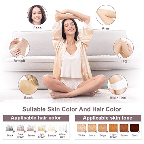 Laser Hair Removal for Women Permanent IPL Hair Removal Device At-Home Use 999900 Flashes for Face Arms Bikini Line Whole Body Treatment