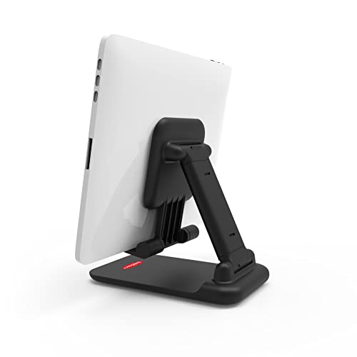 Doohickey Phone and Tablet Stand, Adjustable and Foldable, The Perfect Hands-Free Stand Compatible with Most Tablets and Cellphones Lightweight and Sturdy (Black)