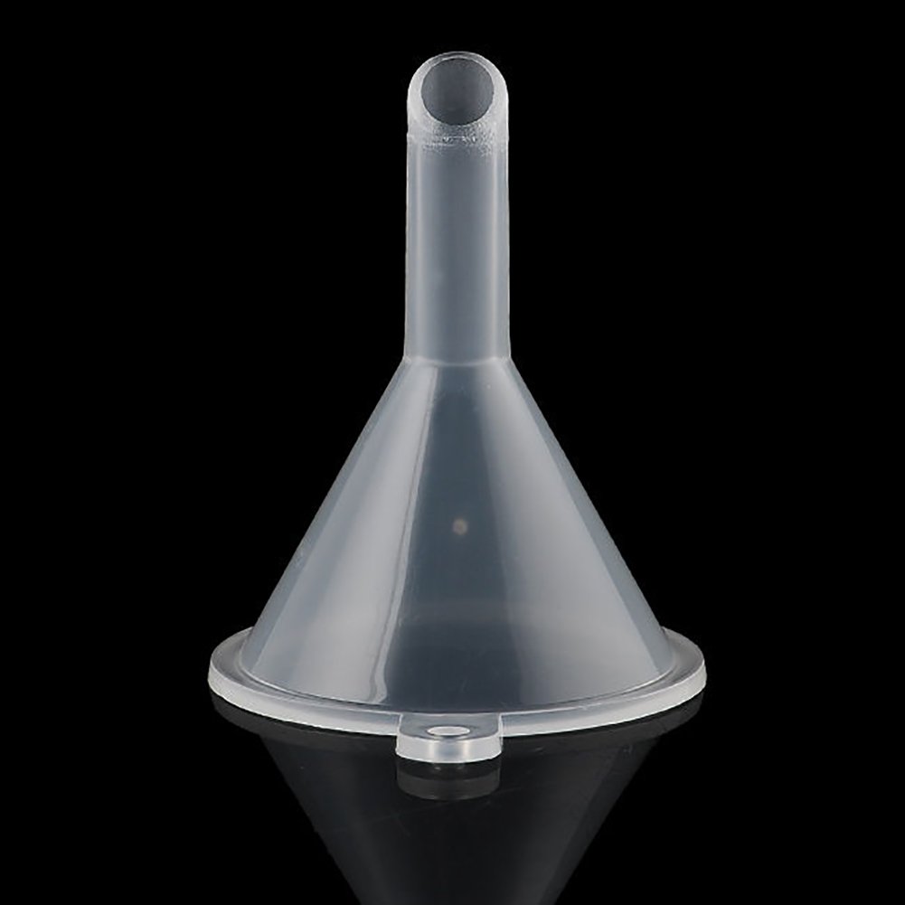 Bluelans 10pcs Small Clear Plastic Mini Funnels for Bottle Filling, Perfumes, Essential Oils, Science Laboratory Chemicals, Arts & Crafts Supplies Clear