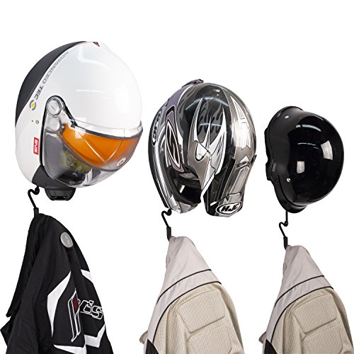 US2U Wall Hooks Coat and Hat Rack – Heavy Duty Wall Mounted Entryway Organizer Hanger for Coats, Hats, Caps & Helmet Mount - Sturdy & Decorative Solution to Organize, Storage Or Display - 2 Pack