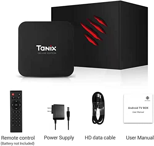Android 9.0 TV Box, TaNix TX5 Pro Android Box 4GB RAM 64GB ROM Dual Band WiFi 2.4G+5G Quad Core BT 4.2 / Alice UI/Supporting 4K Full HD/3D/HD 2.0/H.265 Smart TV Box
