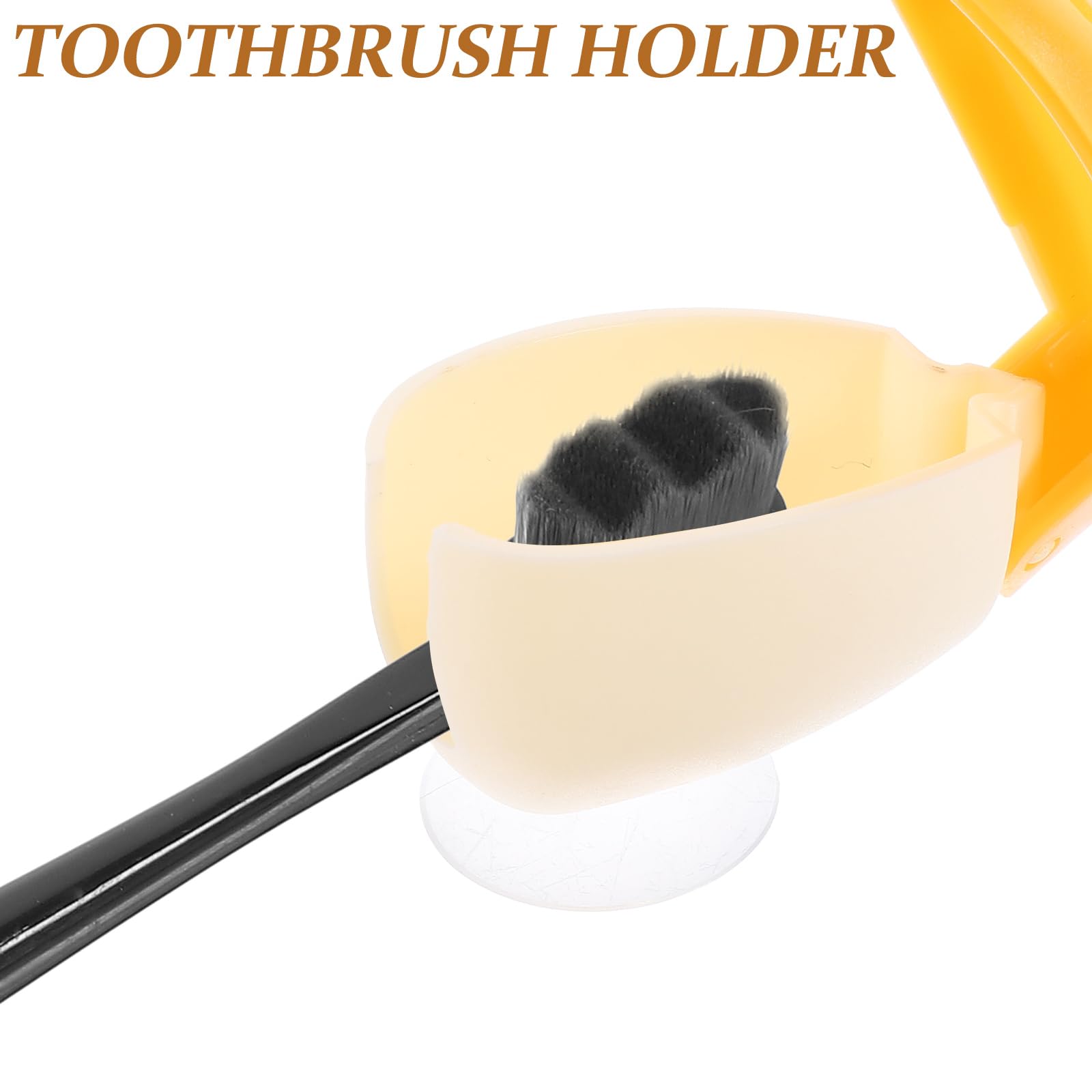 Beavorty Smile Face Toothbrush Holders Suction Cup for Houseware 4pcs (Random Color)