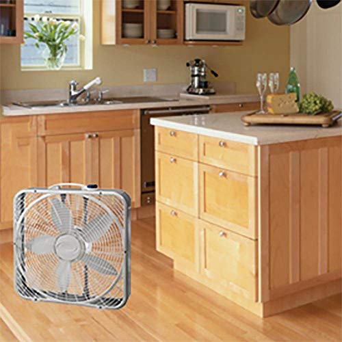 Lasko 20" Preimum Steel Box Fan w/3 Speed Settings and Easy Carry Handle, 2 Pack