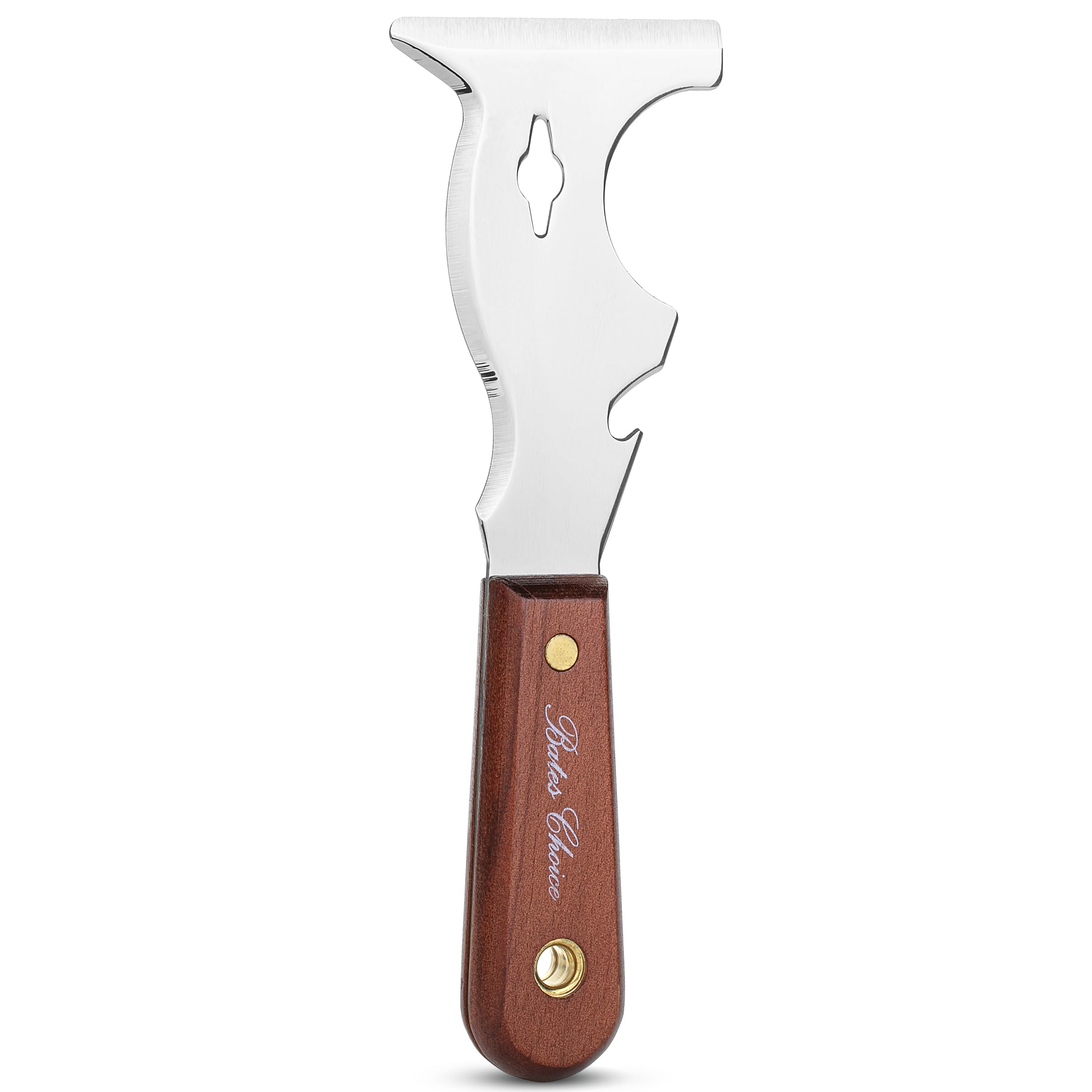 Bates- Paint Scraper, 9 in 1 Painters Tool, Mahogany Wooden Handle, Paint Scrapers for Wood, Painters Tool, Painters Knife, Paint Scraper for Painting, Putty Knife, Metal Scraper, Spackle Knife