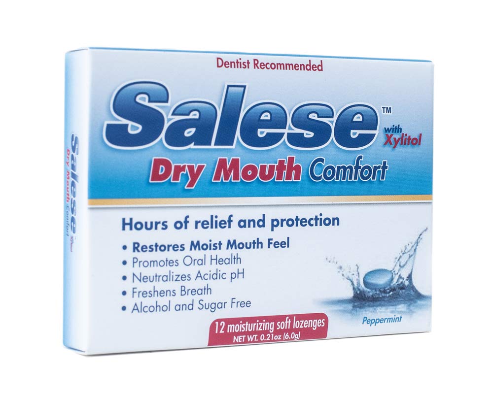 Salese Dry Mouth Relief, Xylitol, Time Release, Oral Health Lozenges, Peppermint Flavor