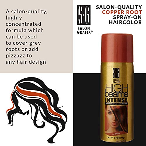 Salon Grafix High Beams Intense Temporary Spray - Copper for Unisex - 2.7 oz Hair Color