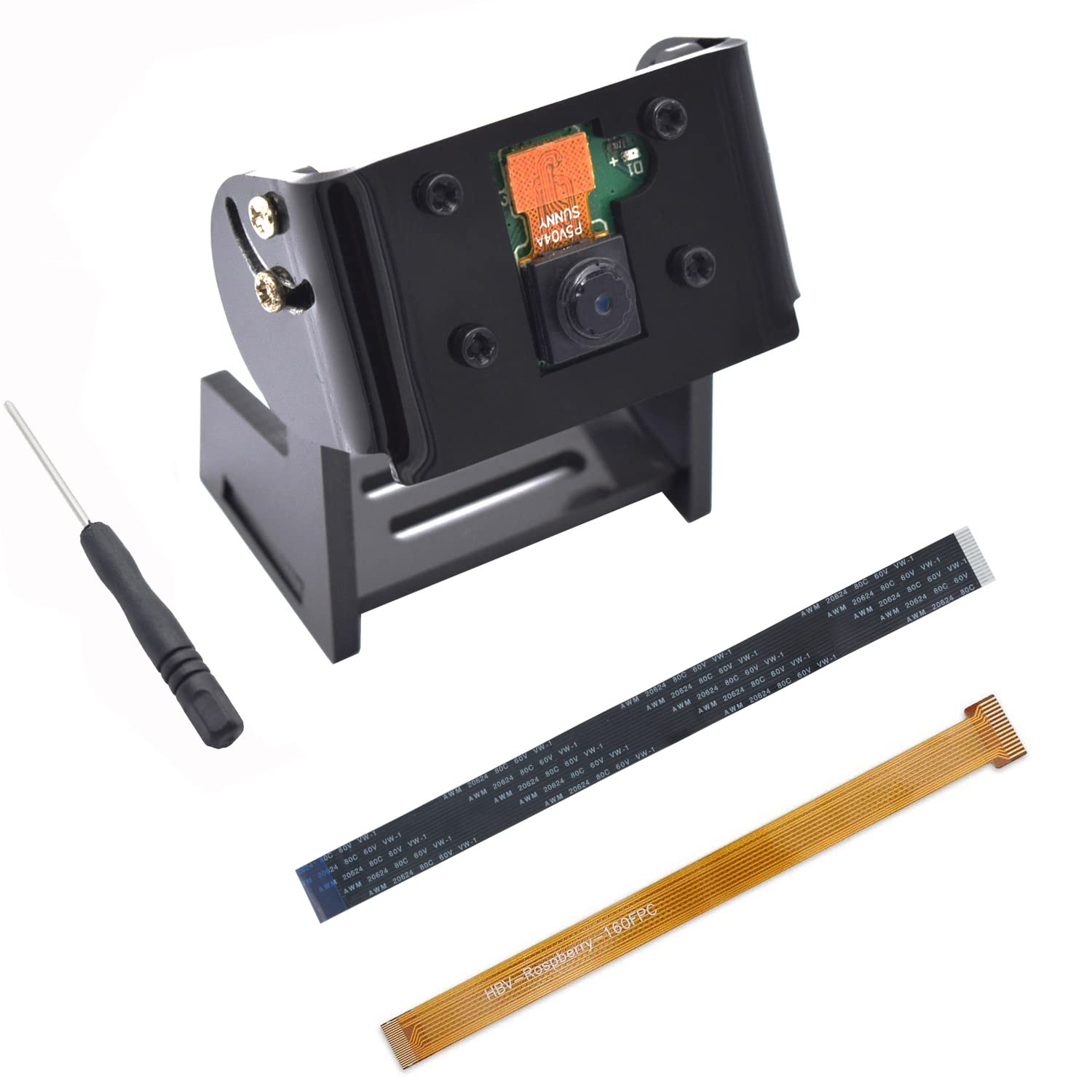 Adeept 5MP Compatible with Raspberry Pi Camera Module for RPi 4 4B 3 3B+ 3B 3A+ 1A+ 2B 1B+ Zero Zero W with 1080p Sensor OV5647 Adjustable Holder and Ribbon Cable