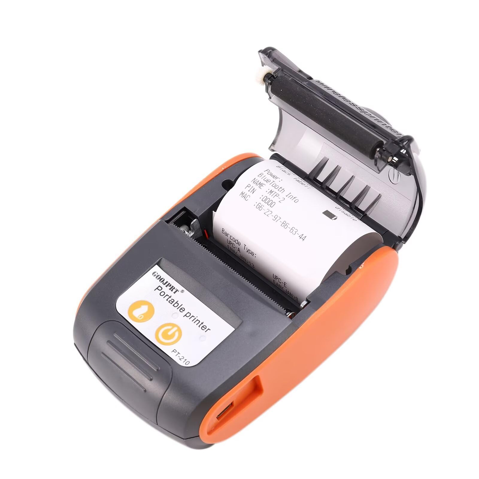 bluetooth thermal receipt printer 58mm,wireless portable mini pocket invoice bill ticket pos printer for small business, compatible with android/WINDOWS/LINUX,NOT for ios/MAC/ipad(blue color)