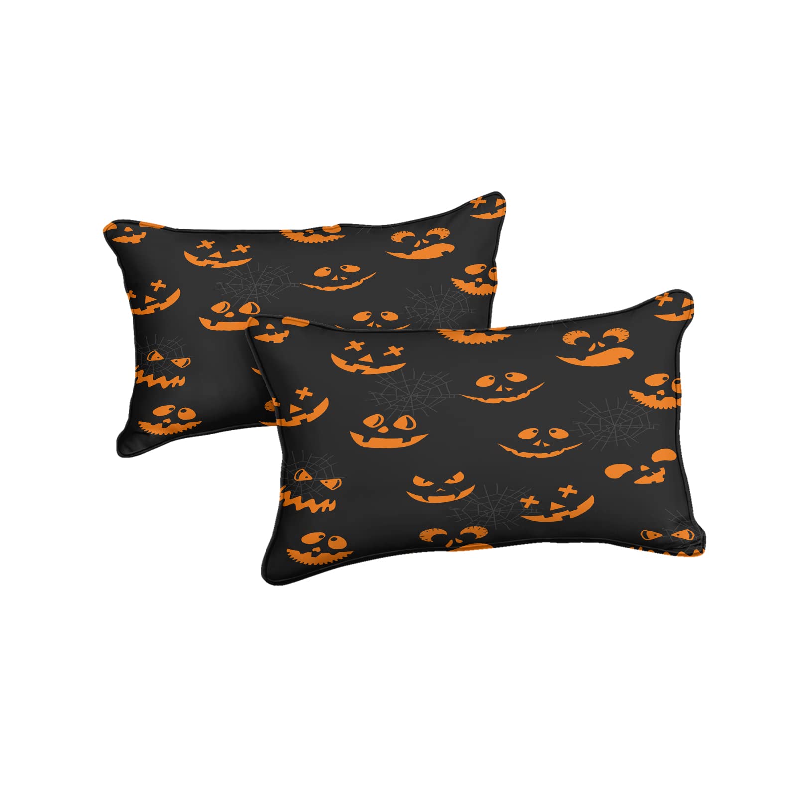 Bedorm Halloween Duvet Cover Set Orange Pumpkin Bedding Set Cute Pumpkin Ghost Cartoon Pattern Happy Halloween Decor Bedding King with 2 Pillowcases