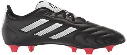 adidas Unisex Goletto VIII Firm Ground Soccer Shoe, Black/White/Red, 10 US Men