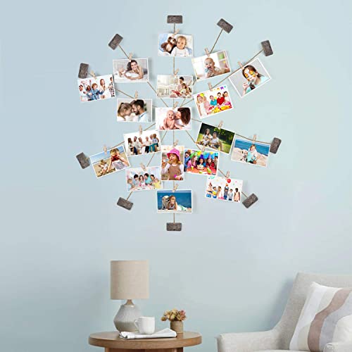 Emfogo Picture Frames Collage Wall Decor Photo Frame Collage Picture frames with 30 Clips Wall Decor