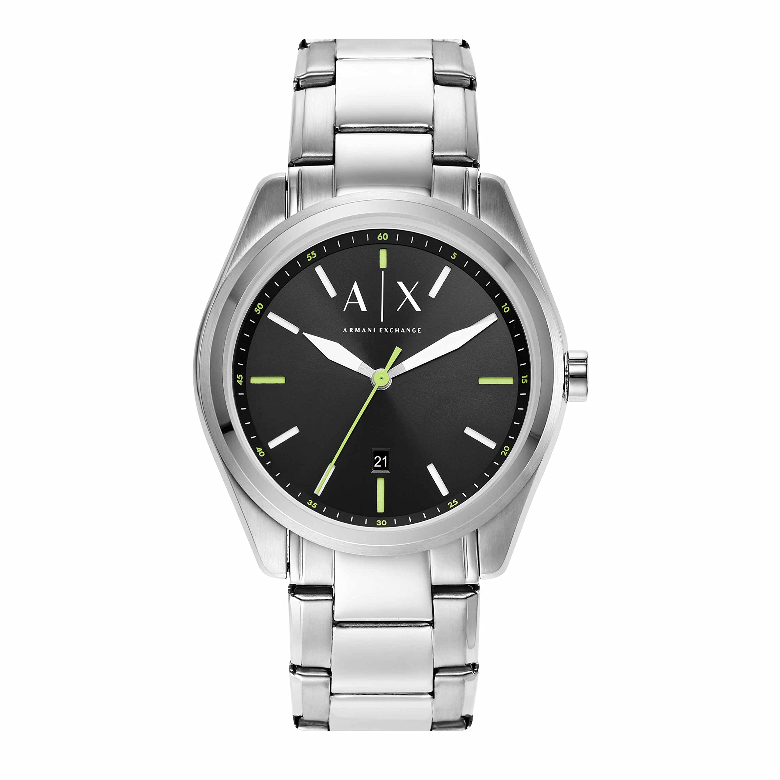 A|X ARMANI EXCHANGE Men's Three-Hand Date Stainless Steel Watch (Model: AX2856)
