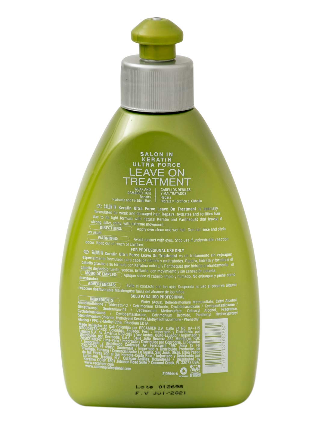 Recamier Professional Salon In +Pro Keratin Ultra Force Leave On Treatment x 10.58 oz