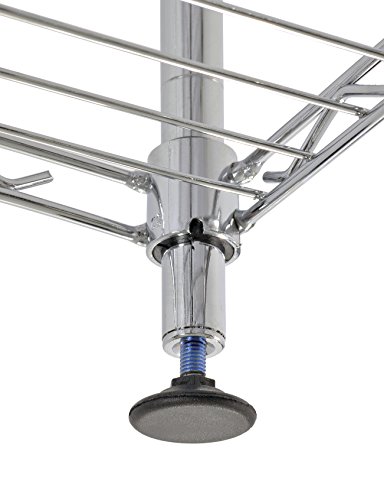 Muscle Rack WS181018-C Steel Adjustable Wire Shelving, 3 Shelves, Chrome, 18" Height, 18" Width, 264 lb. Load Capacity