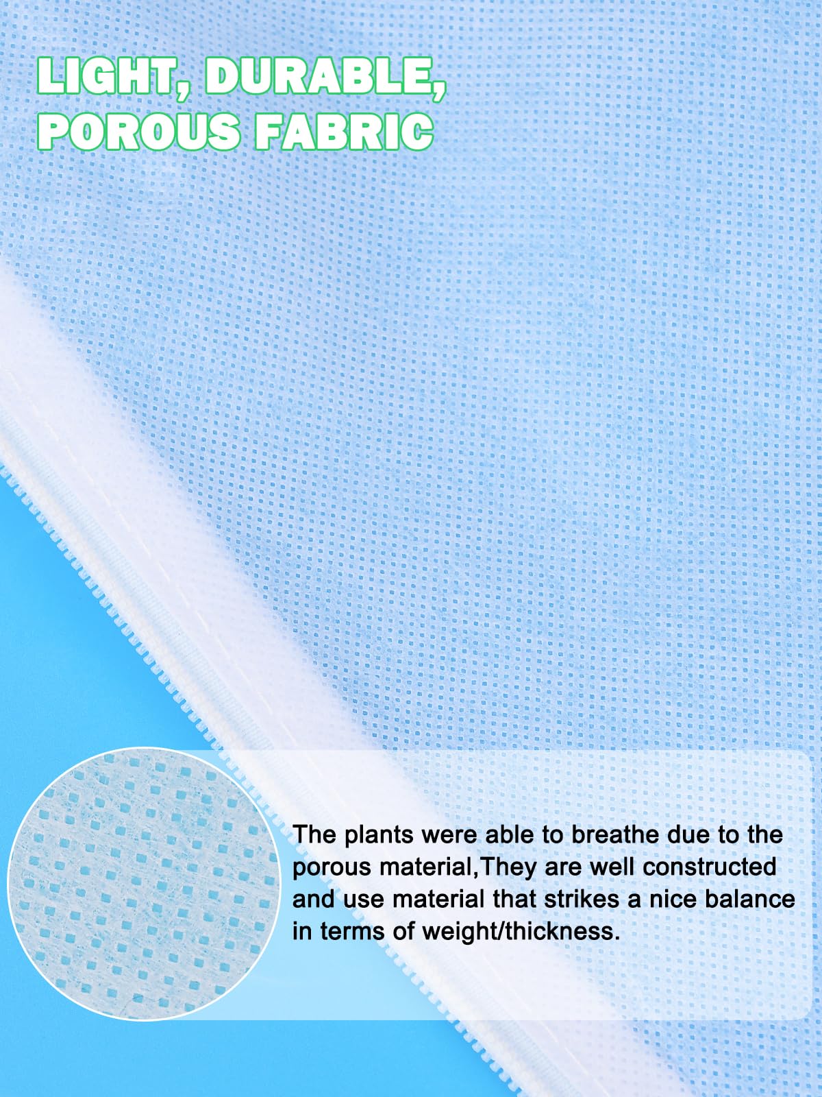 Abimars Plant Covers Freeze Protection Jacket 1.77 oz/yd², 3.2ft x 3.2ft Reusable Winter Drawstring Plant Covers with Zipper, Frost Cloth Plant Freeze Protection, 2 Pack