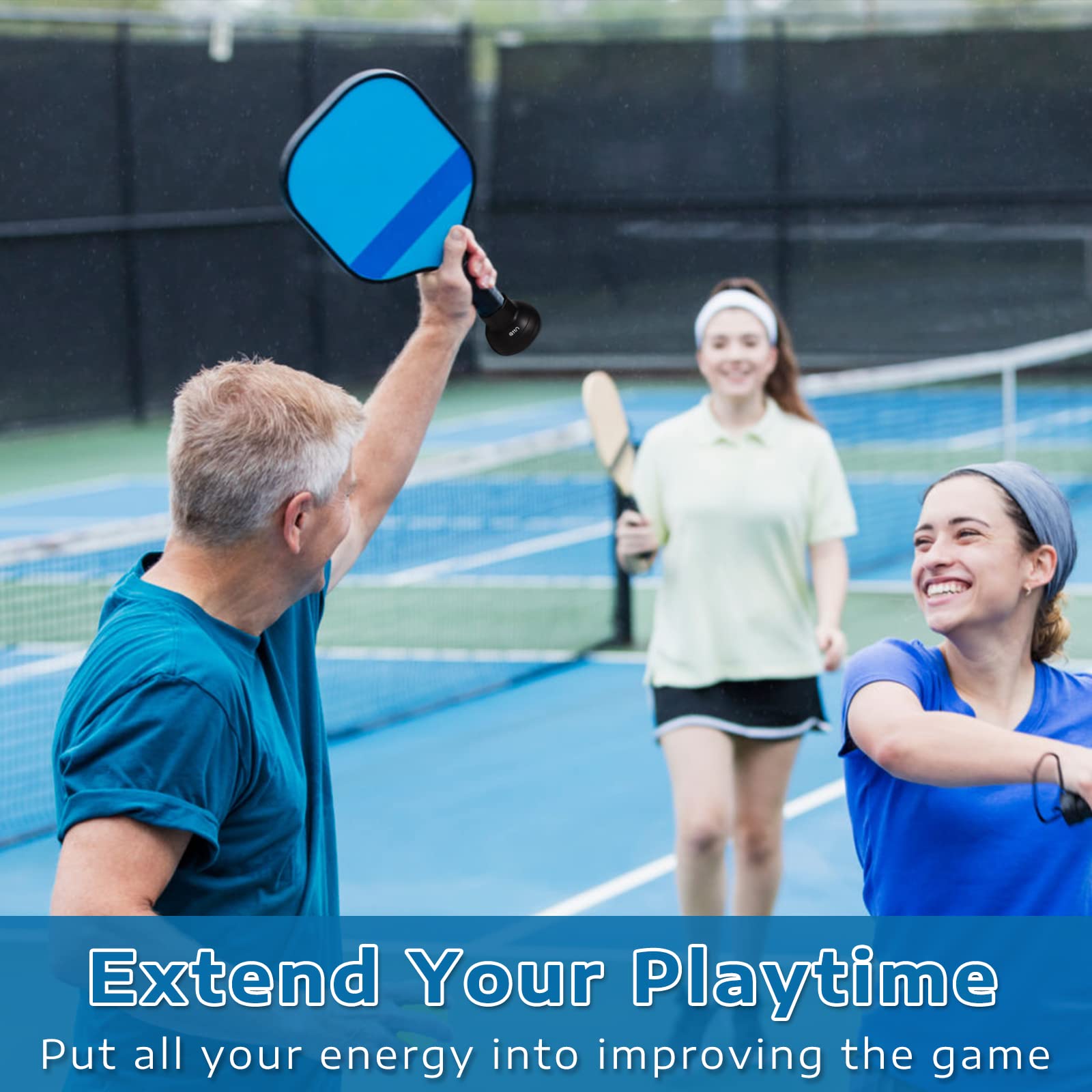 A11N Pickleball Ball Retriever, Attaches to Pickleball Paddles Bottom, Fits Standard Paddles, 2 Pack