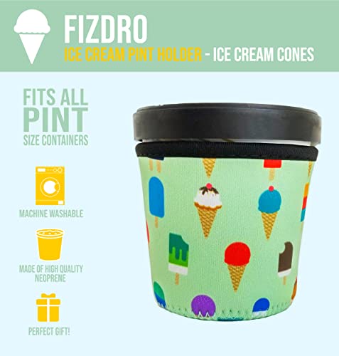 Fizdro Ice Cream Pint Holder - Ice Cream (2 Pack)