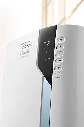 De'Longhi PACEX390UVcare-6AL WH PAC Portable Air Conditioner, Dehumidifier, Fan & UV-Carelight, 14000 BTU + UV CARE, White