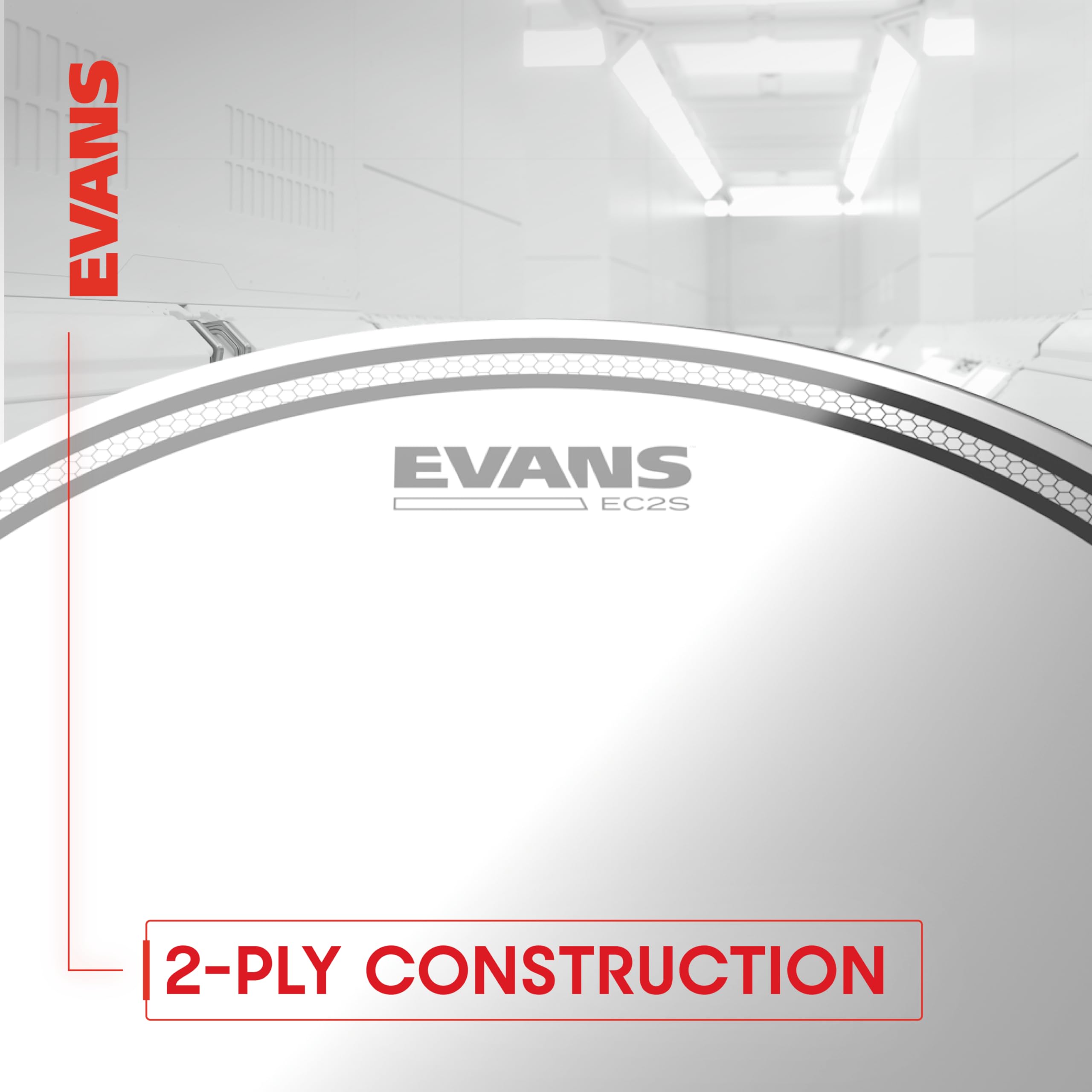 Evans Drum Heads - EC2S Clear Rock Pack (10", 12", 16") with 14" HD Dry Snare Batter