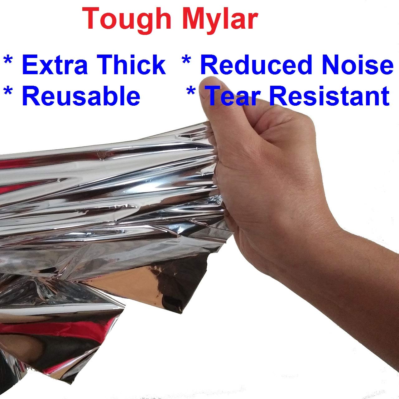 Leberna Emergency Blanket Survival Gear | Foil Mylar Thermal Blankets 63" x 87" inches (Pack of 10) | Big Double Sided Escape Tact Bivvy, | for NASA, Outdoors, Hiking, Space, Marathons First Aid Kit
