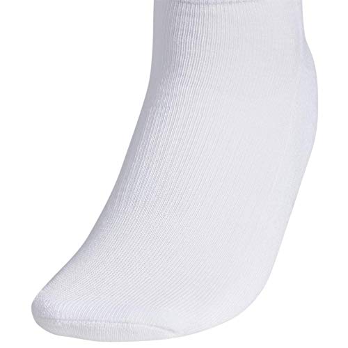 adidas Women's Athletic Cushioned Cut Socks (6-Pair) Low Profile Arch Compression for a Secure Fit, White/Shock Pink/Bright Cyan, Medium