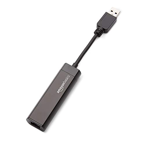 Amazon Basics USB 3.0 to 10/100/1000 Gigabit Ethernet Internet Adapter, 10-Pack, Black