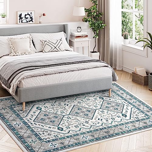 GlowSol Area Rugs 8x10 Boho Living Room Rugs Washable Rugs Boho Abstract Rug Non Slip Floor Mat Soft Thin Area Rug Bedroom Dining Room Office Rug Accent Carpet,8x10