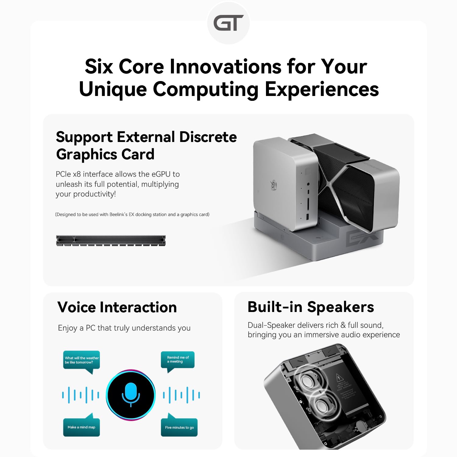 Beelink SEI Mini PC with i5-8279U 16GB DDR4 500GB NVMe M.2 SSD Dual Display 4K@60Hz Output, Wi-Fi 5, RJ45, Bluetooth 5.2, W-11 Gaming Office Mini Computer