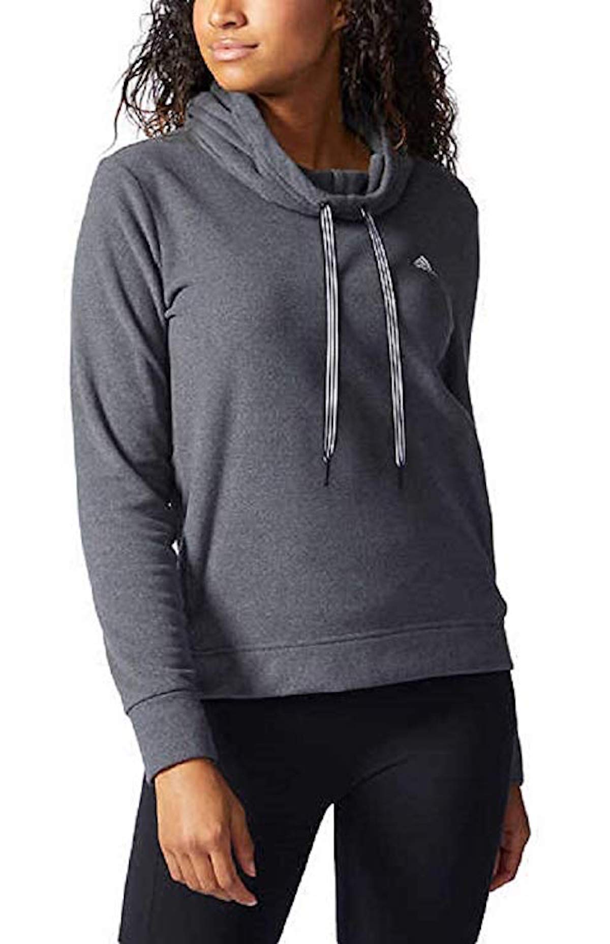 adidas Women's Fleece Trans Hoodie, Black (Medium) (Medium)