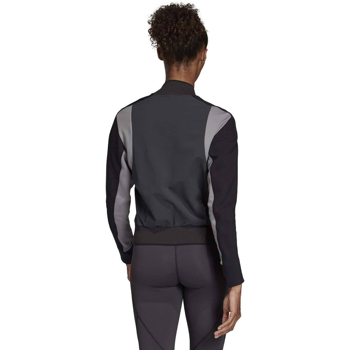 adidas Women's USA Volleyball Varcity Jacket Carbon/Black/Gray Small