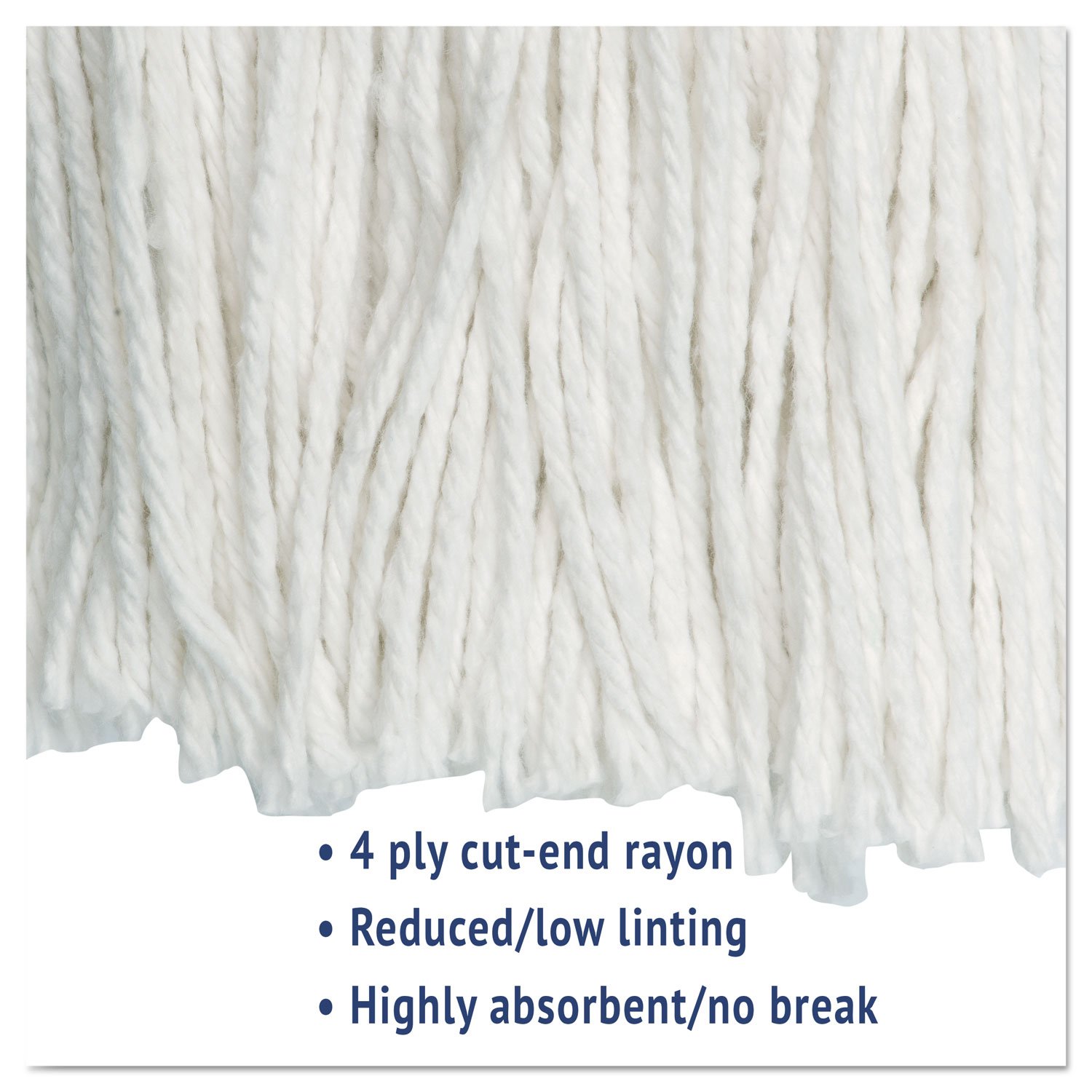 Boardwalk BWK2020REA #20 Cut-End Rayon Wet Mop Head - White