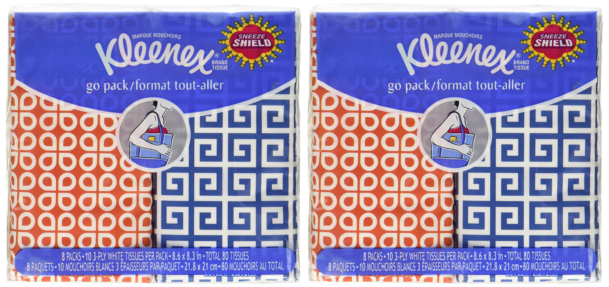 Kleenex® 3-Ply Pocket Packs Facial Tissues (16 packs of 10 tissues)