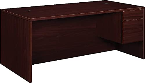 HON 10585Rnn 10500 Series Large L Or U Right 3/4-Height Ped Desk, 72W X 36D, Mahogany
