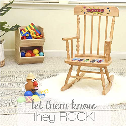 MyBambino Personalized Girls Rocking Chair-White