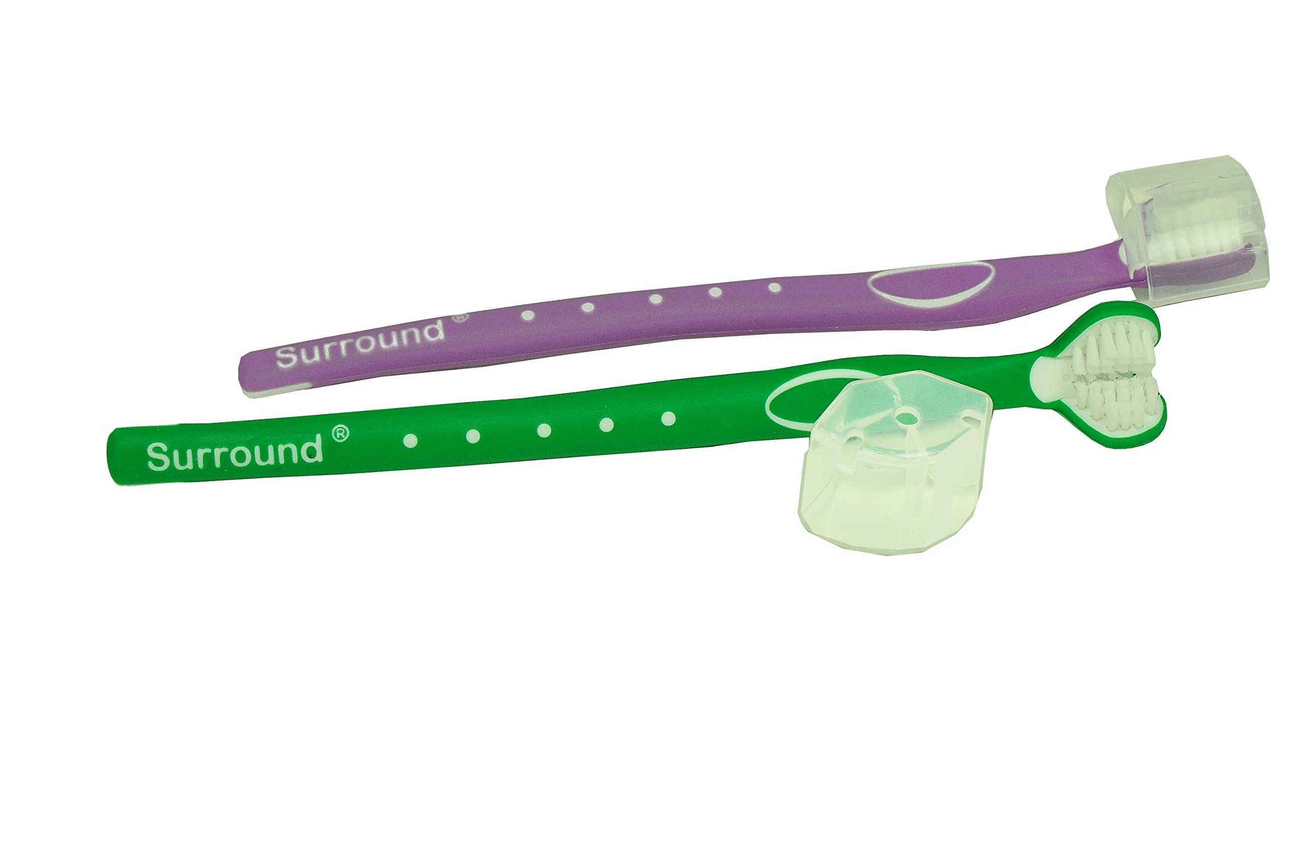 LIJA Specialized Care Co Inc Surround® Toothbrush (Pack of 2) (Purple/Green)