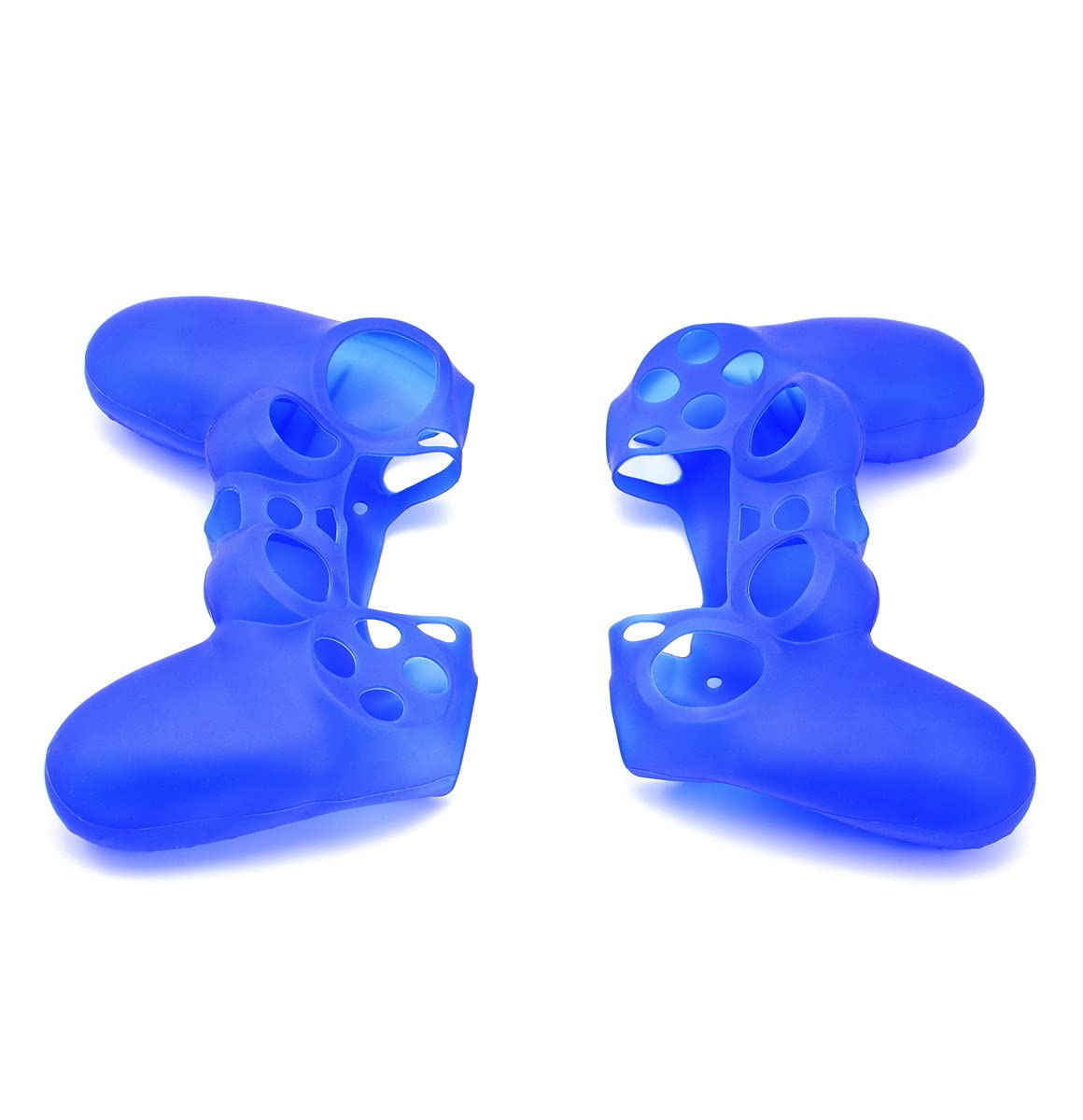 Goliton 2X Silicone Rubber Soft case Gel Skin Cover Compatible with Sony PlayStation 4 PS4 Controller (Blue)