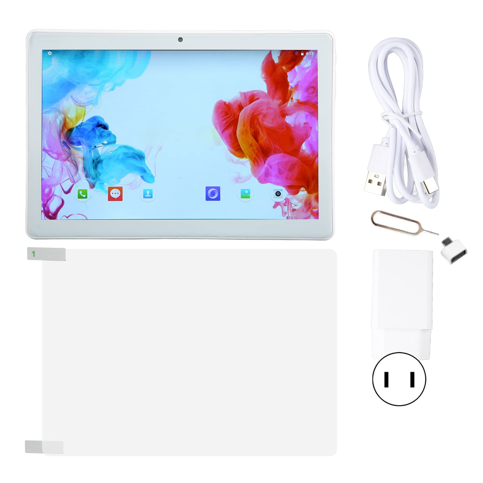 Airshi 10.1in Tablet, 4G LTE RAM 4GB Octa Core Phone Tablet for Android9.0 for Home (US Plug)