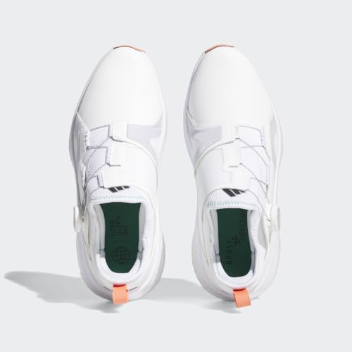 adidas Men's Solarmotion Spikeless BOA Golf Shoes, Footwear White/Core Black/Court Green, 9.5