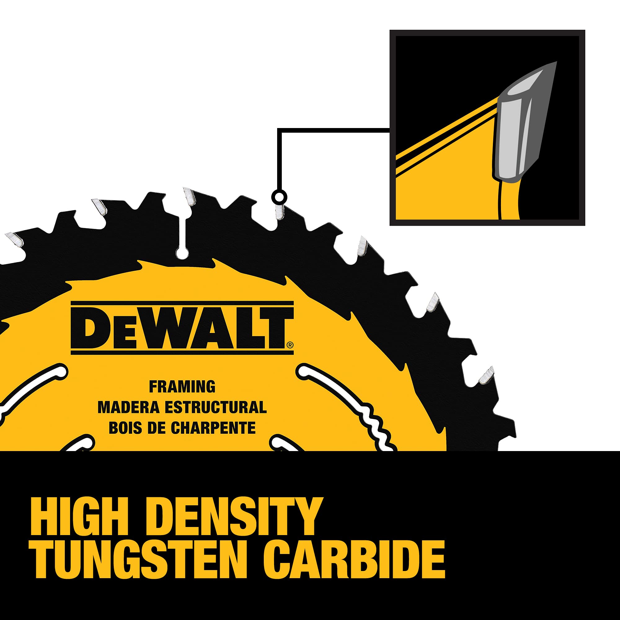 DEWALT Circular Saw Blade, 7 1/4 Inch, 24 Tooth, Wood Cutting (DWA171424B10), 10 Count (Pack of 1)
