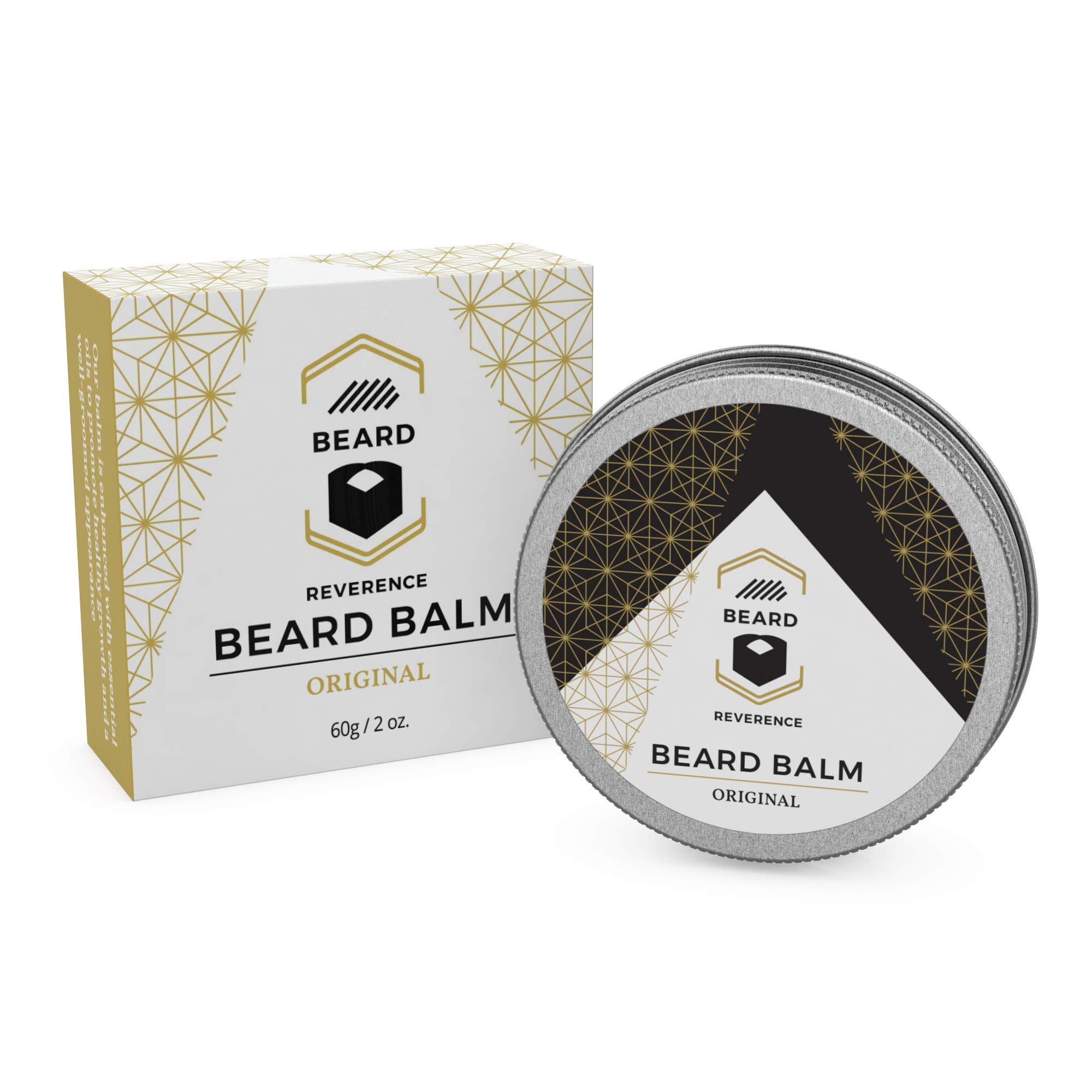 All-Natural Beard Balm - Unscented - Enhanced with Tea Tree & Argan & Jojoba Oils - Beard Butter to Shape, Style, Soften & Condition Beards and Mustaches