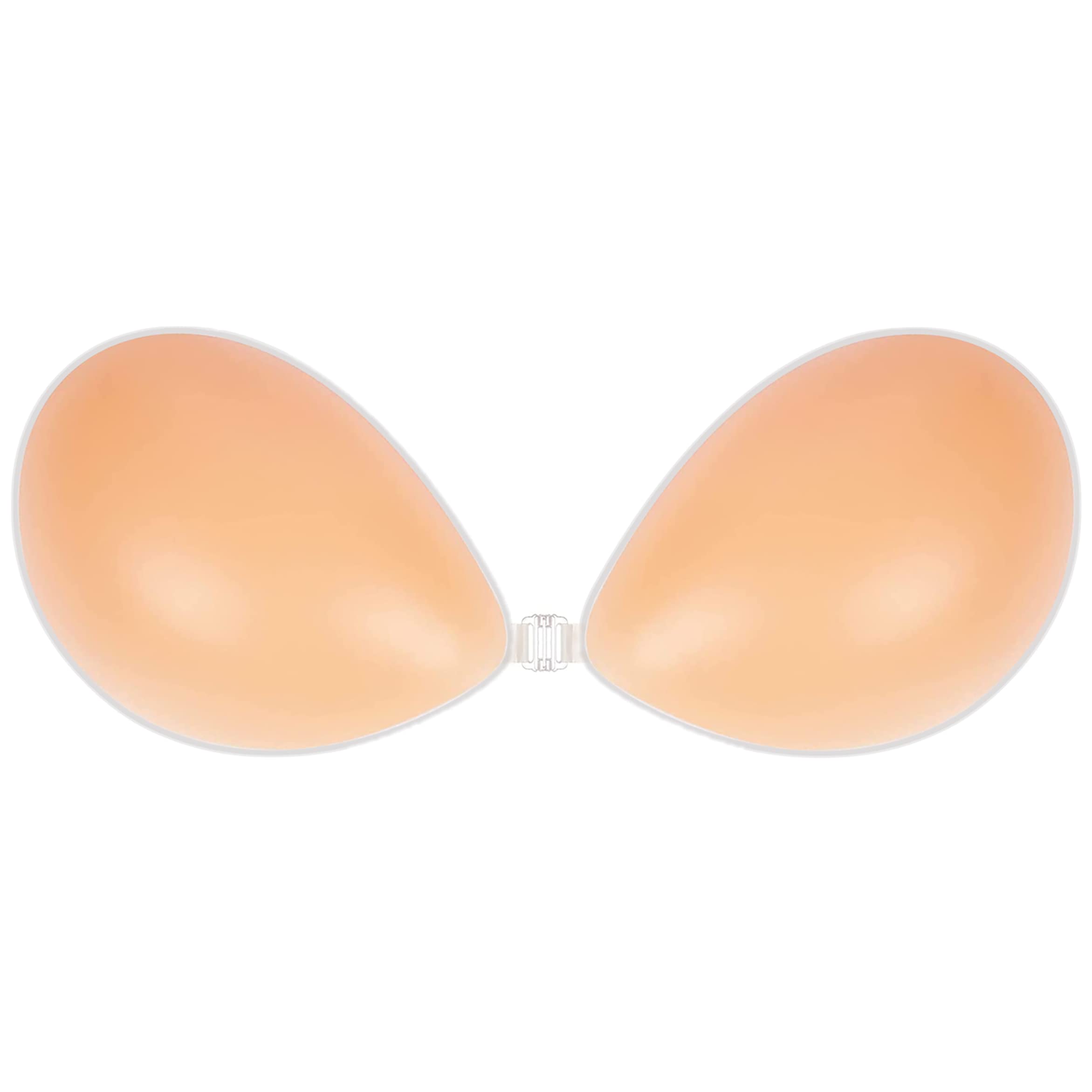 Adhesive Bra Push Up Strapless Invisible Sticky Bra Reusable Backless Silicone Bra for Women Cream