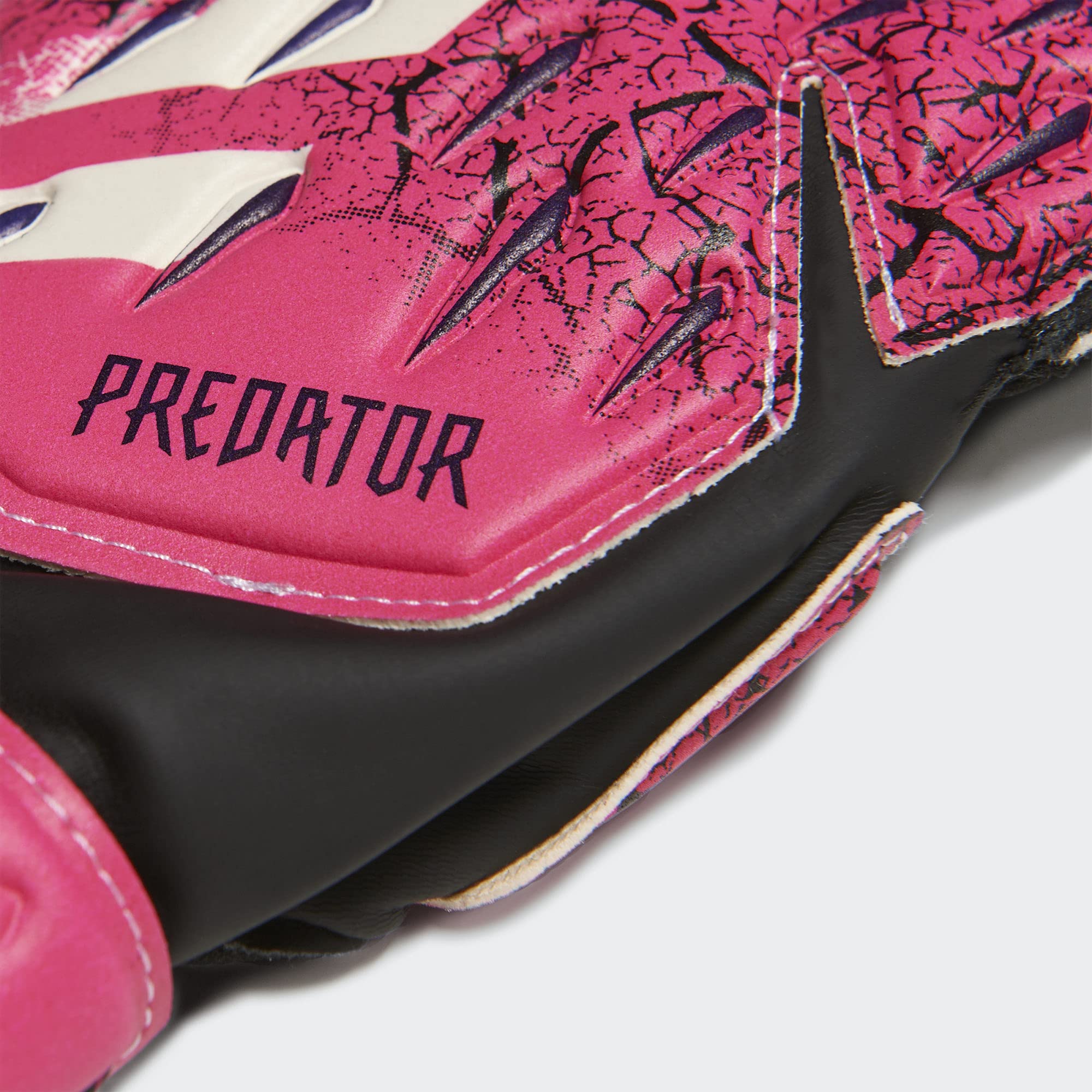 adidas Unisex-Youth Fingersave Predator Match Goalie Gloves, Shock Pink/Collegiate Purple/Black/White, 7