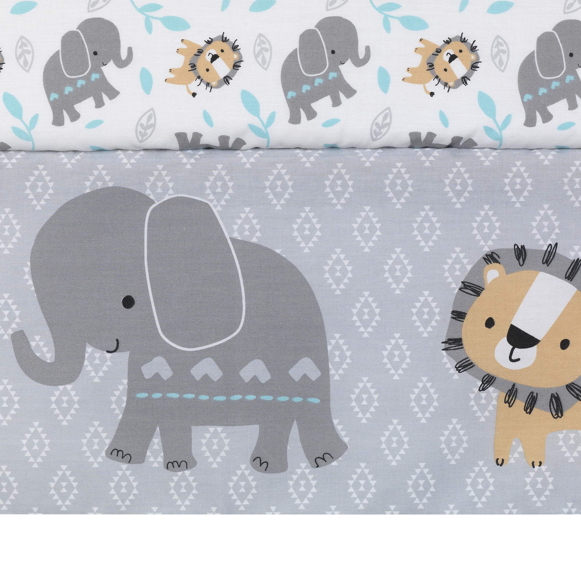Bedtime Originals Jungle Fun Elephant/Lion 8-Piece Baby Nursery Crib Bedding Set