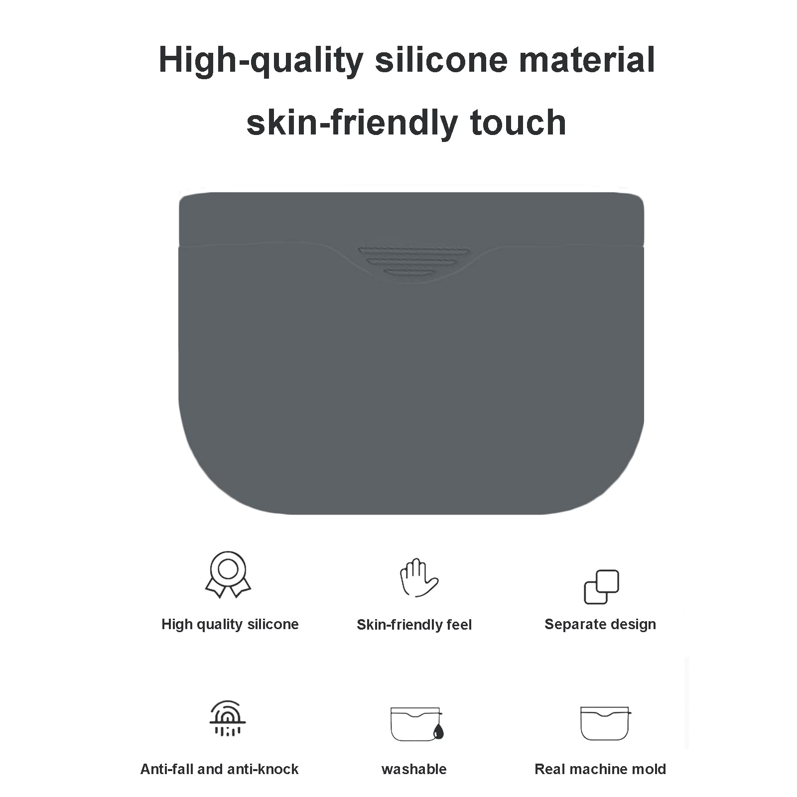 Adhiper WF-1000XM3 Protective Case Compatible with Sony WF-1000XM3 Headphone Charging Case Silicone Case Cover Protective Cover (Grey)