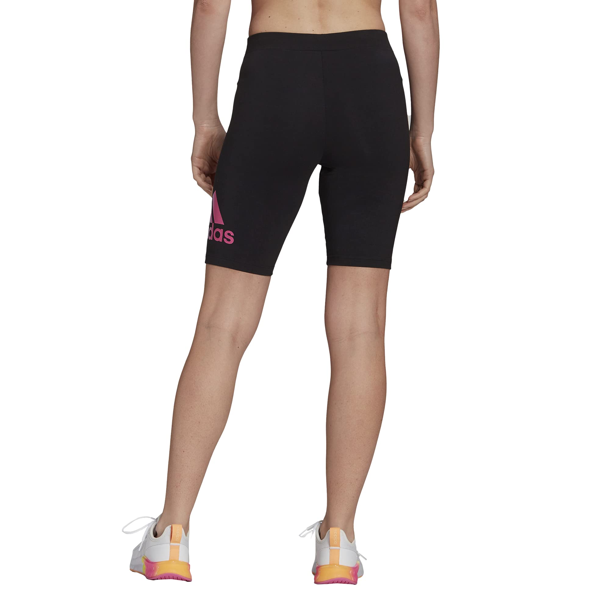 adidas Women's Gradient Logo Bike Shorts, Black, Medium